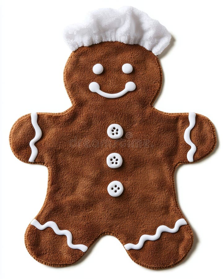 Cute Gingerbread Man Plush Toy Stock Illustration - Illustration of ...