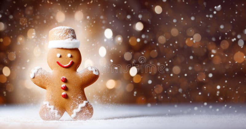 Cute Gingerbread Man stock illustration. Illustration of symbol - 292207438