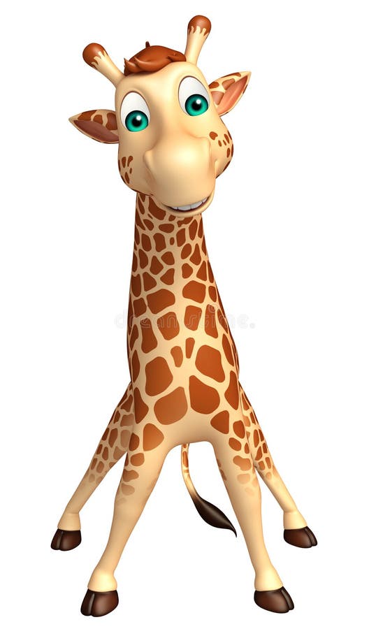 Cute Giraffe Cartoon Character Stock Illustration - Illustration of ...
