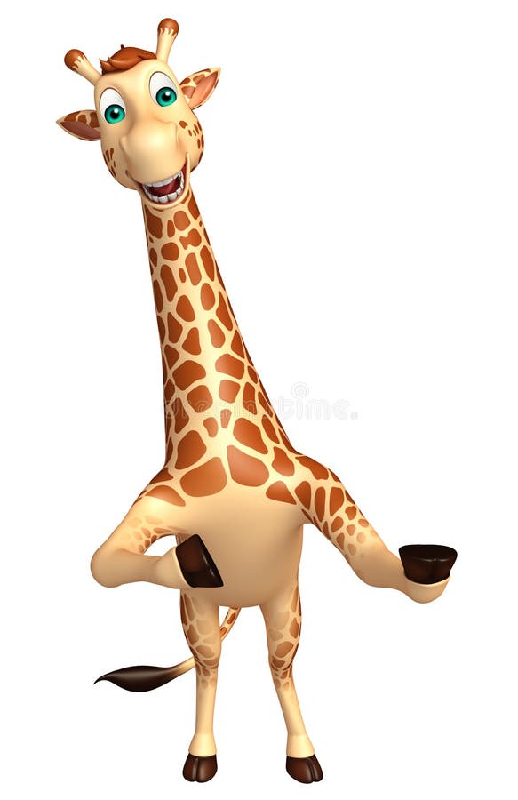 Cute Giraffe Cartoon Character Stock Illustration - Illustration of ...