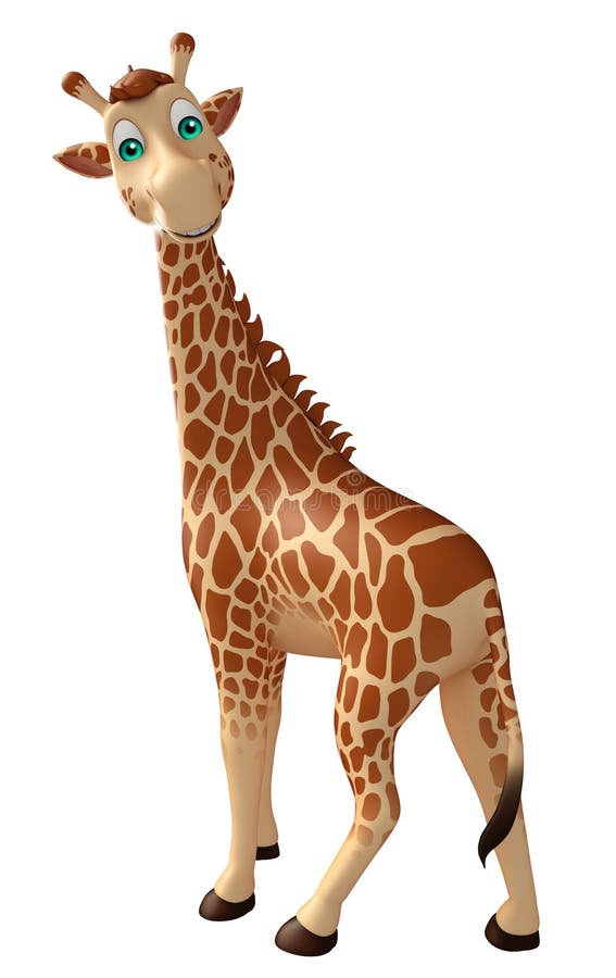 Cute Giraffe Cartoon Character Stock Illustration - Illustration of ...
