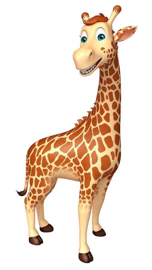 Cute Giraffe Cartoon Character Stock Illustration - Illustration of ...