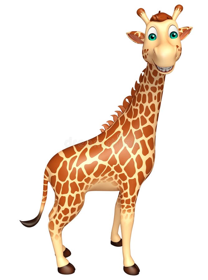 Cute Giraffe Cartoon Character Stock Illustration - Illustration of ...