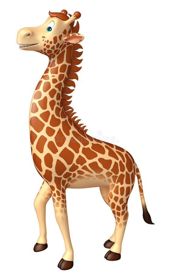Cute Giraffe Cartoon Character Stock Illustration - Illustration of ...