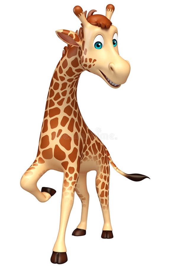 Cute Giraffe Cartoon Character Stock Illustration - Illustration of ...