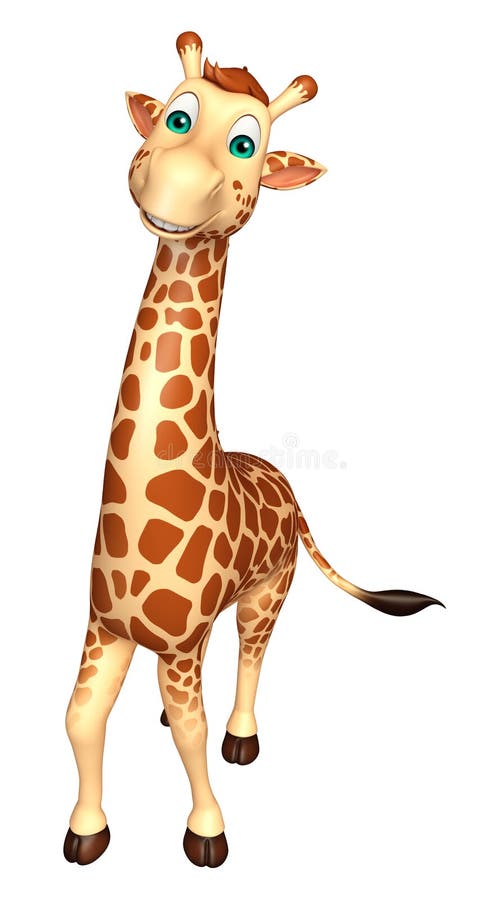 Cute Giraffe Cartoon Character Stock Illustration - Illustration of ...