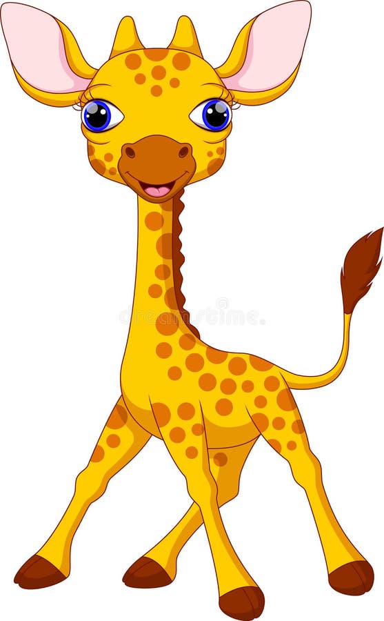Cute giraffe cartoon stock illustration. Illustration of cartoon - 47102139