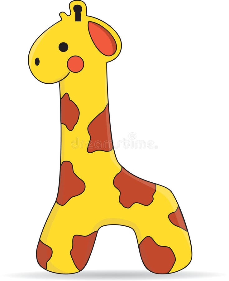 Cute Giraffe Toy stock vector. Illustration of newborn - 54270855
