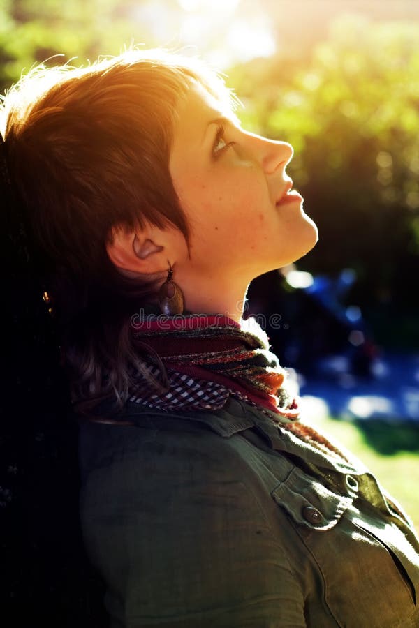 Somber teenage girl stock image. Image of aged, girl, serious - 3441811