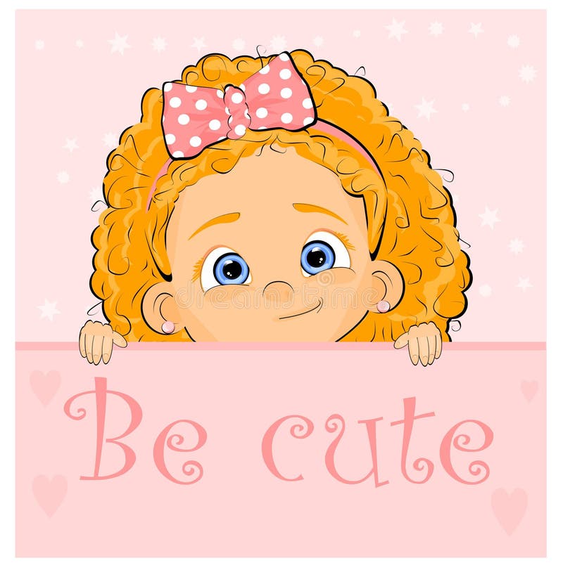 Hey, be cute stock illustration. Illustration of emotion - 217261736