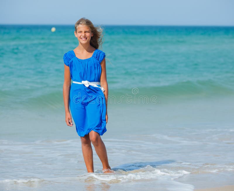Cute girl on the beach stock image. Image of rash, seascape - 36271663