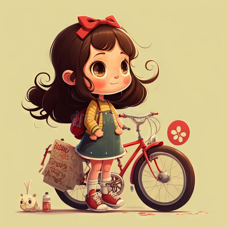 Cute Boy with Bicycle Images Generative AI Stock Image - Image of ... Cute Boy with Bicycle Images Generative AI Stock Image - Image of ...