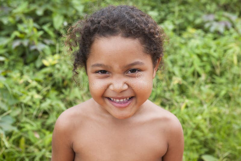 Cute Brazilian Kids Looking Out of Window, Gurupa, Amazonia, Brazil ...