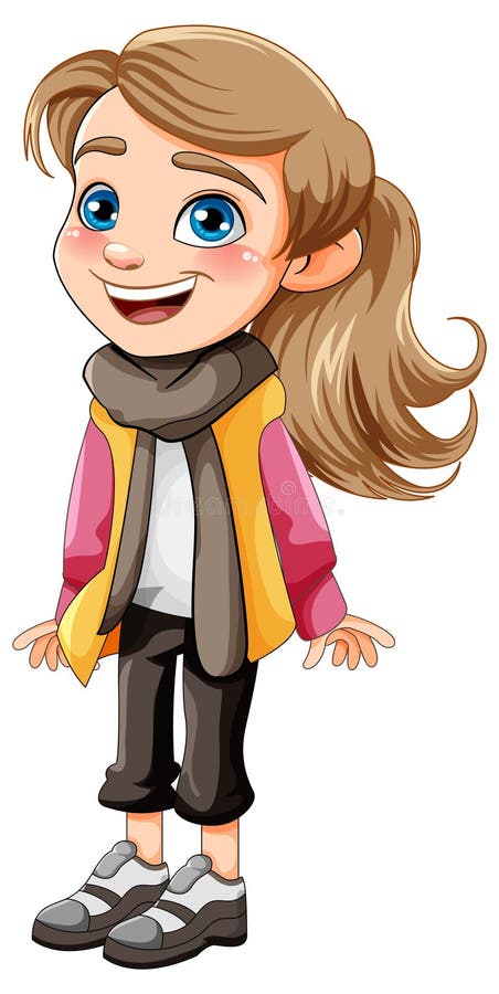 Cute Girl Cartoon Character Stock Vector - Illustration of vector, girl ...