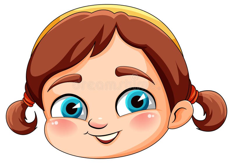 Cute girl cartoon head stock vector. Illustration of people - 280959678