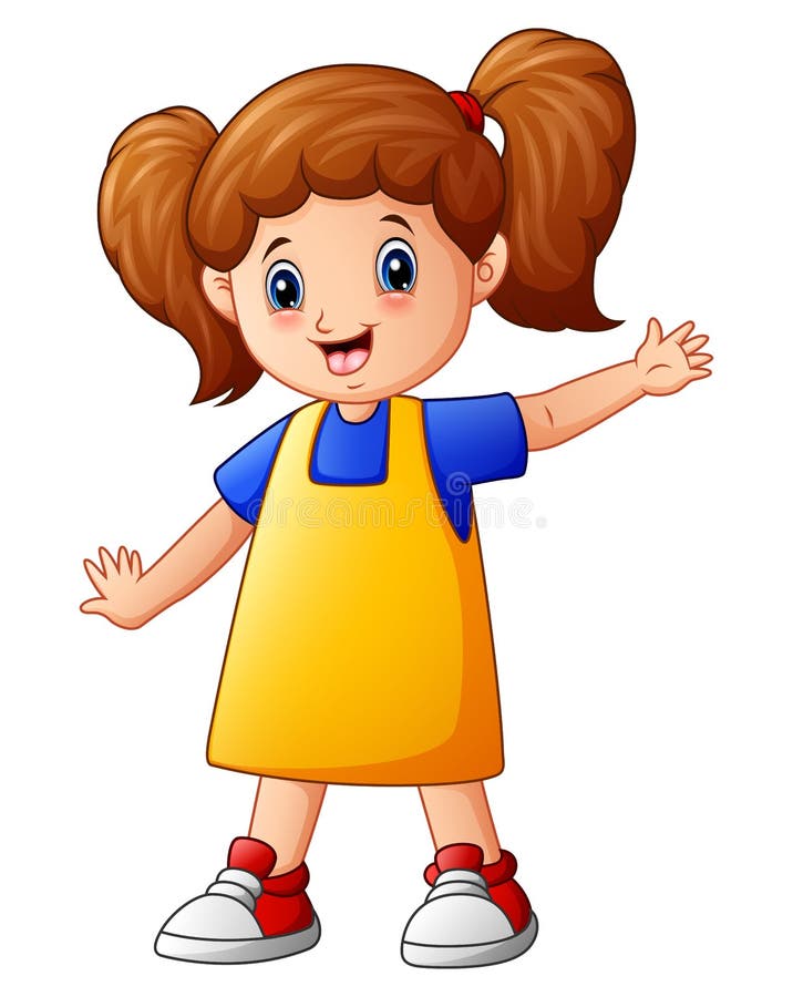 Cute girl cartoon stock vector. Illustration of adorable - 95595999