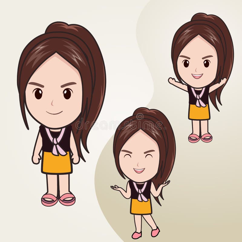 Girl acting cartoon stock vector. Illustration of friend - 50683601