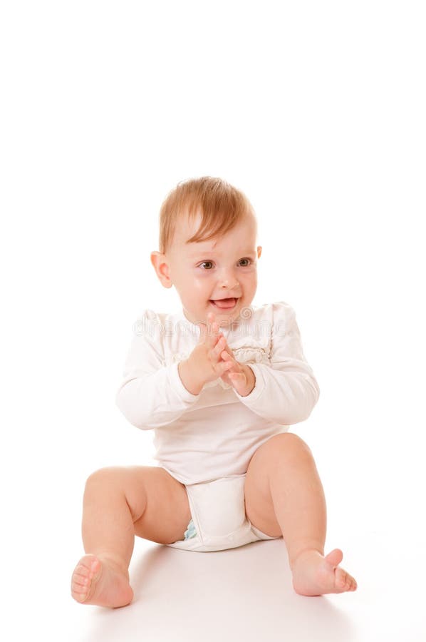 Cute girl clapping stock image. Image of clapping, child - 21188255