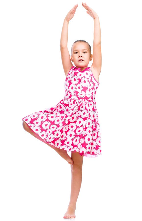Cute girl dancing stock image. Image of child, caucasian - 45421851