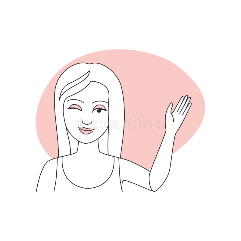 Girl Eye Wink Stock Illustrations 610 Girl Eye Wink Stock