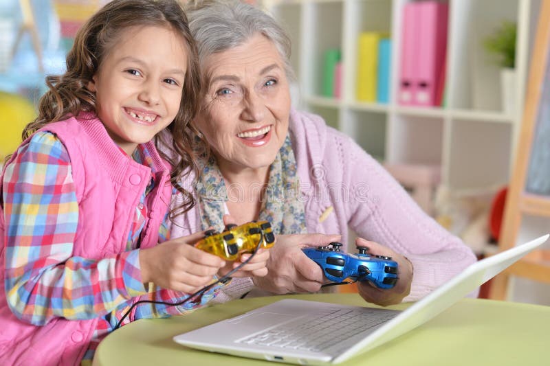Cute Girl and Grandmother Playing Stock Image - Image of beauty ... Cute Girl and Grandmother Playing Stock Image - Image of beauty ...
