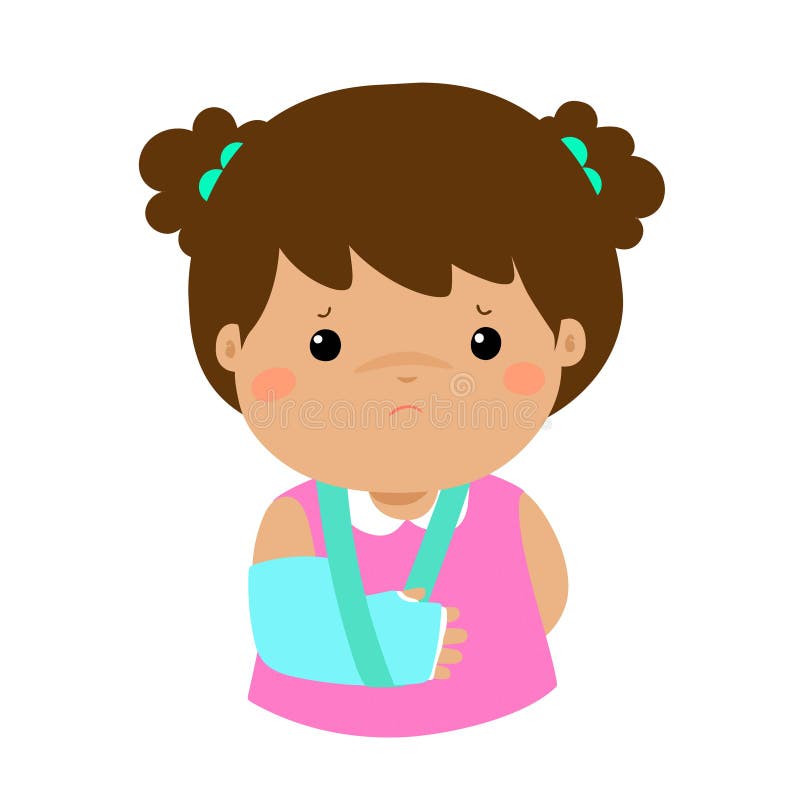Girl With Broken Arm Cartoon