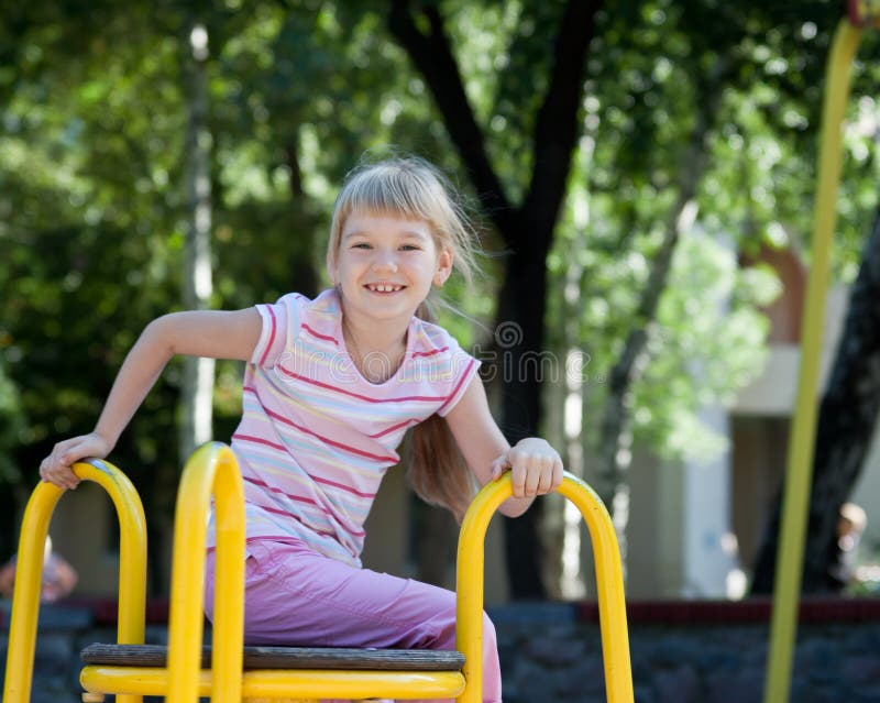 Cute girl having fun. stock photo. Image of outdoors - 22453540