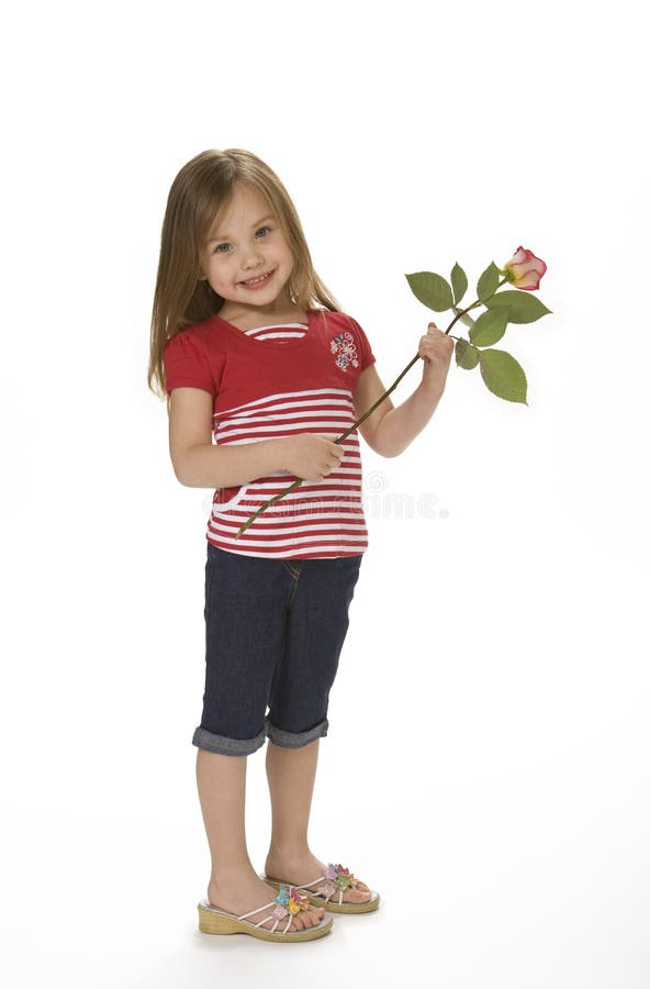 26+ Beautiful little girl holding rose Free Stock Photos - StockFreeImages