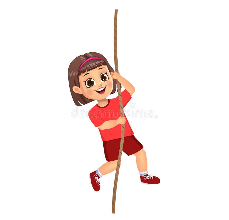 Girl Climbing Rope Stock Illustrations 871 Girl Climbing Rope Stock