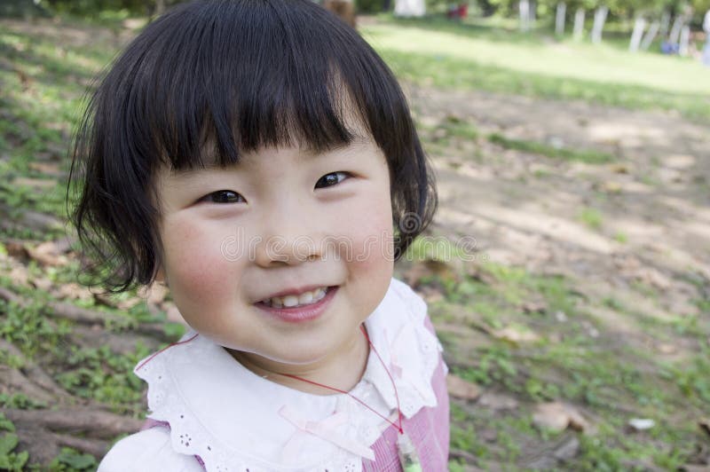 Cute girl look at you stock image. Image of look, little - 30819489