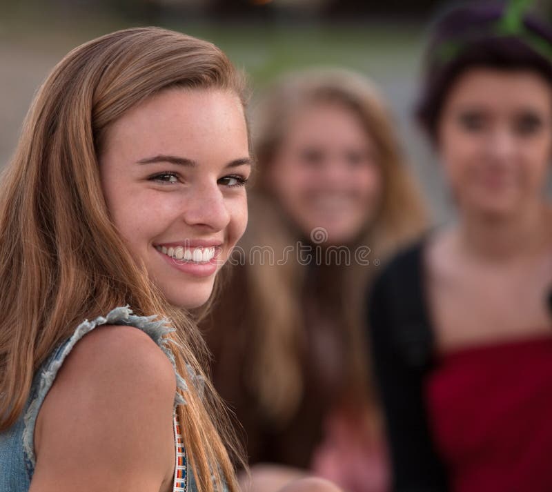 Cute Girl Looking Over Shoulder Stock Photo - Image of back, cute: 26894358