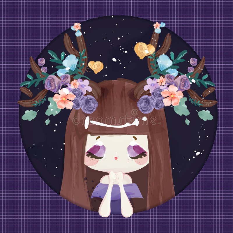 Cute Boy and Girl Premium Vector in Watercolor Style Stock Illustration ...