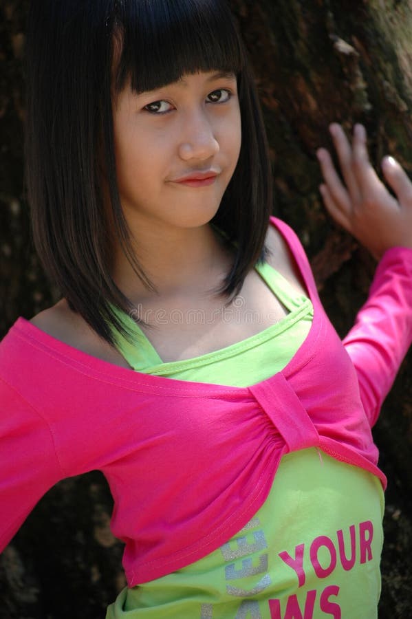 Cute Girl with Nice Smile Expression Stock Photo - Image of figure ...