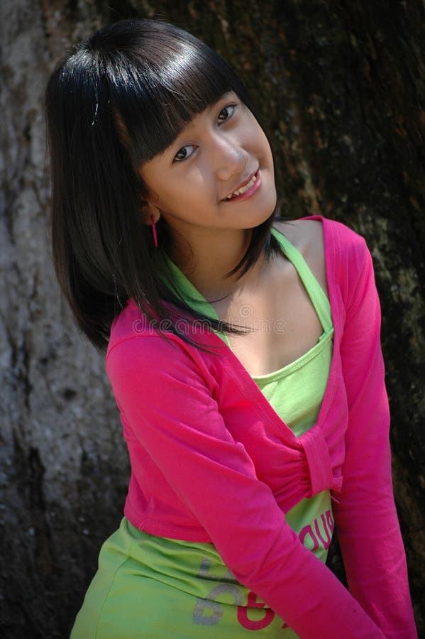 Cute Girl with Nice Smile Expression Stock Photo - Image of figure ...