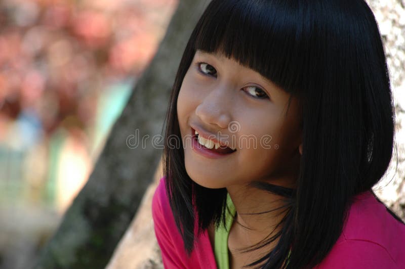 Cute Girl with Nice Smile Expression Stock Photo - Image of figure ...