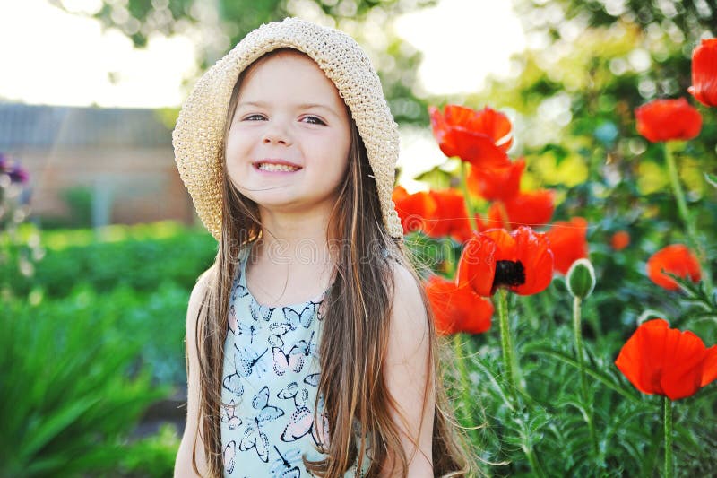 Cute Girl Outdoor Stock Image Image Of Dress Garden 97324887