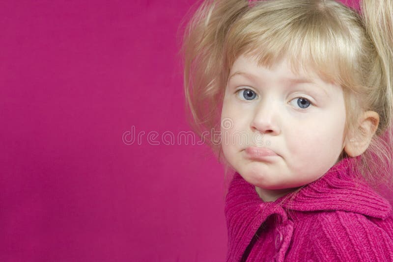Cute Girl In Pink Pouting Picture. Image: 1835755