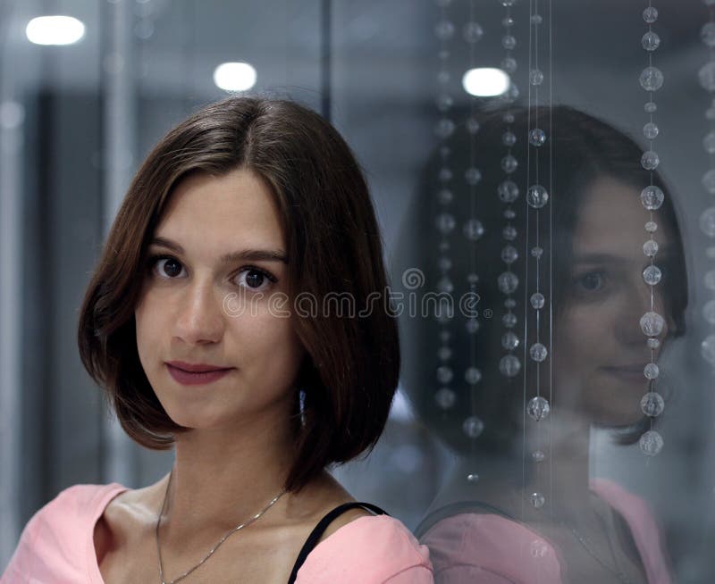 Cute girl portrait stock photo. Image of portrait, happy - 125516240