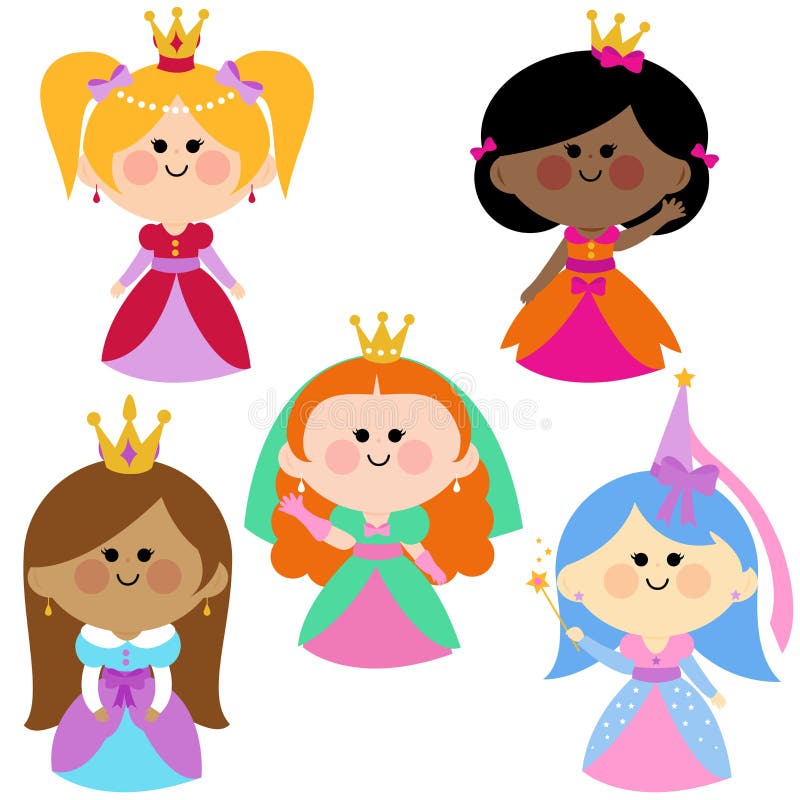 Vector Collection Pretty Princesses Stock Illustrations 92 Vector