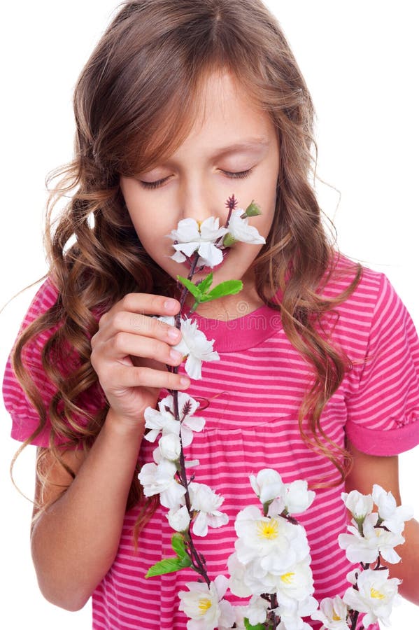 Cute Girl With Flowers