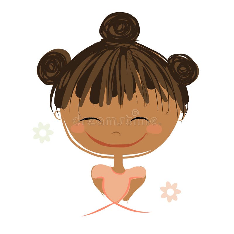 Cute Girl Smiling, Sketch for Your Design Stock Vector - Illustration ...