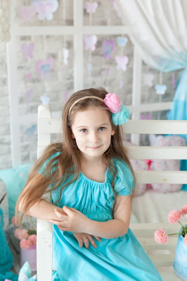 Cute Girl in a Spring Studio Stock Photo - Image of baby, spring: 108302070