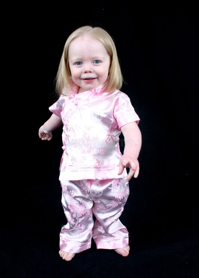 Cute girl standing looking stock photo. Image of background - 2333484