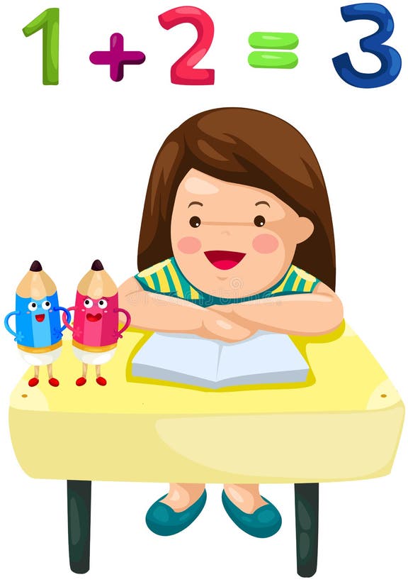 Girl Thinking Math Stock Illustrations – 104 Girl Thinking Math Stock ...