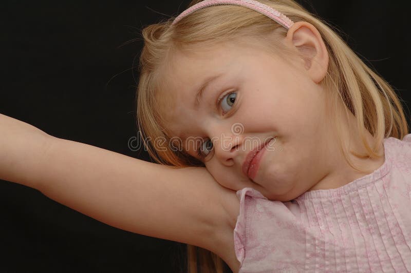 Cute Girl with Unique Expression Stock Image - Image of child ...