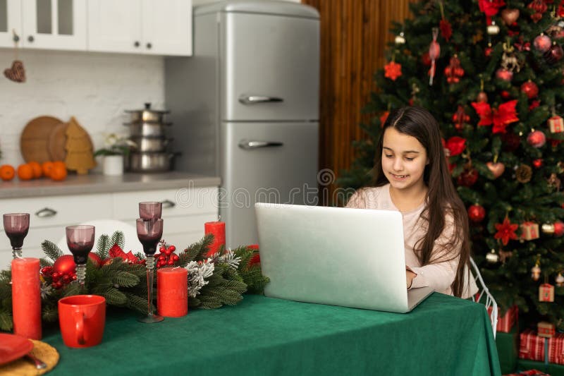 Cute Girl Friends Laughing at Laptop Computer Screen, Hugging. Stock ...