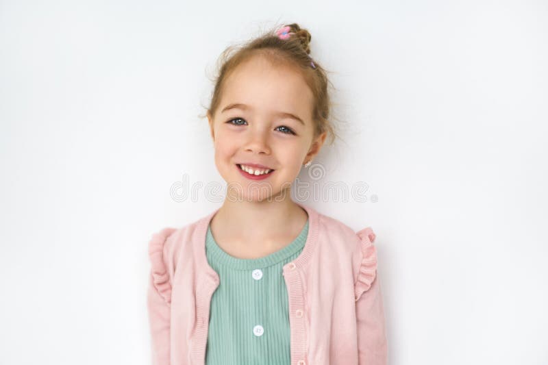 Cute Girl 4 Year Old Posing in Studio Stock Image - Image of adorable ...