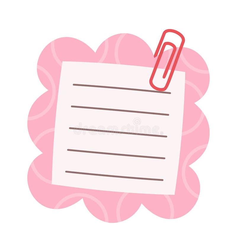 Cute Girlish Memo Sticker Design Stock Vector - Illustration of girlish ...