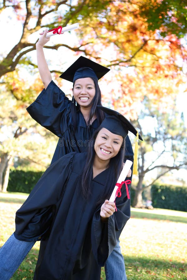 Cute Girls at Graduation stock photo. Image of asian - 12768184