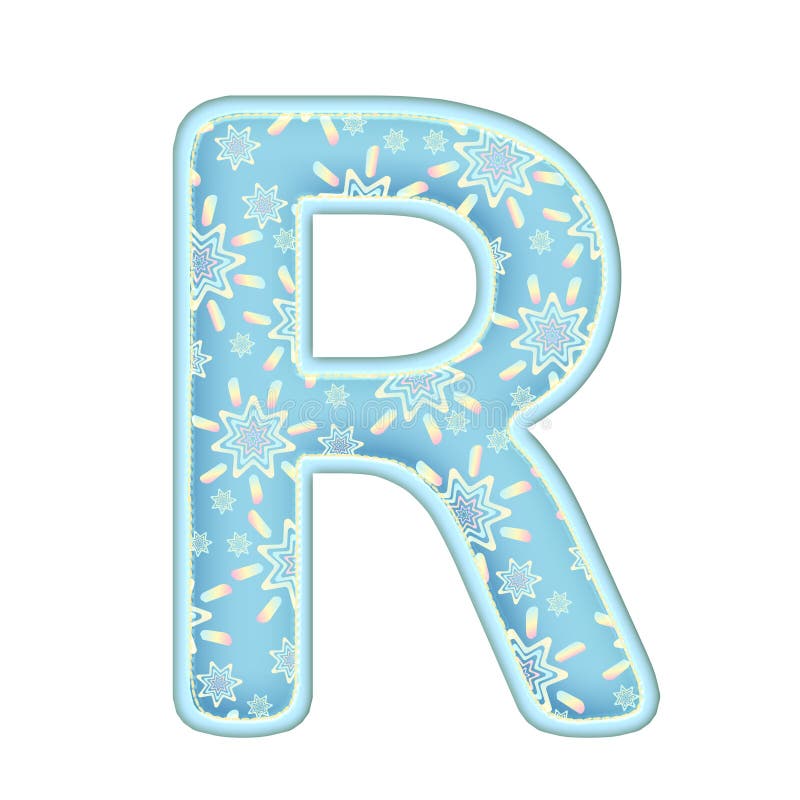 Cute Girly Alphabet Letters R Stock Illustration - Illustration of ...